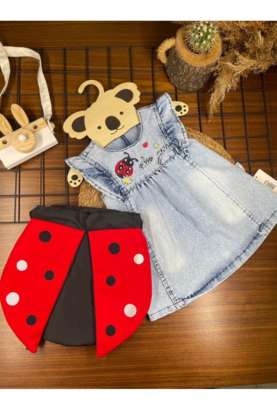 Ketty Kids Uğur Böceği Sırt Çantalı Elbise