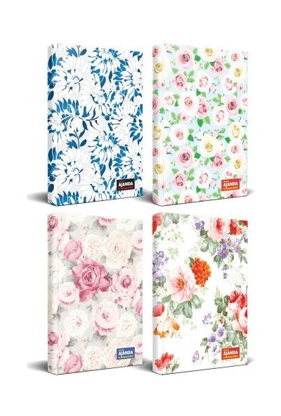 Halk Kitabevi Çiçek Temalı 4 Defter - Set 4 Halk Kitabevi Çiçek Temalı 4 Defter - Set 4