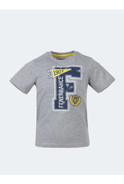 Çocuk Kolej Tramlı Baskı T-Shirt