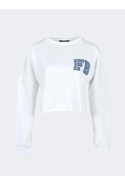 Kadın Tribün Fb Denim Patchli Sweat