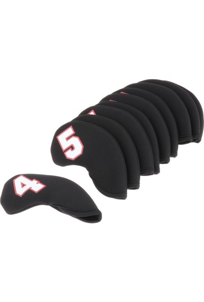 10 Adet Golf Demir Headcover 13X7 cm Ütüler Başak Koruyucu Golfçü Siyah Kırmızı Koruyun 10 Adet Golf Demir Headcover 13X7 cm Ütüler Başak Koruyucu Golfçü Siyah Kırmızı Koruyun