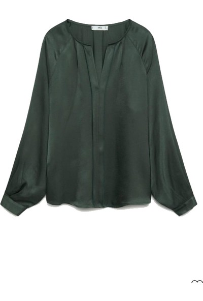 Eksar Butik Mango Gömlek Saten Kadın