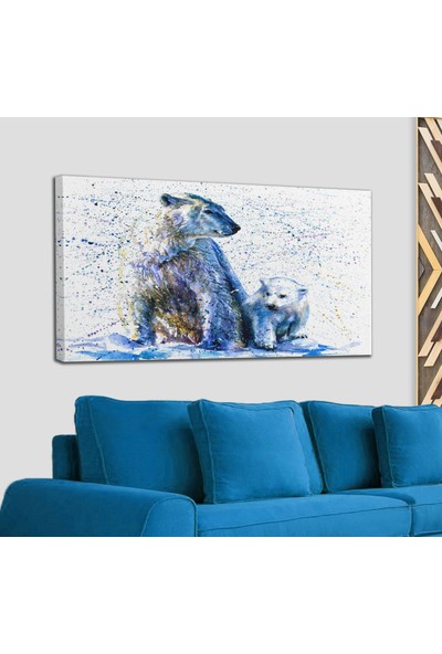 Kutup Ayısı ve Yavrusu Dekoratif Kanvas Tablo 1139 Kutup Ayısı ve Yavrusu Dekoratif Kanvas Tablo 1139