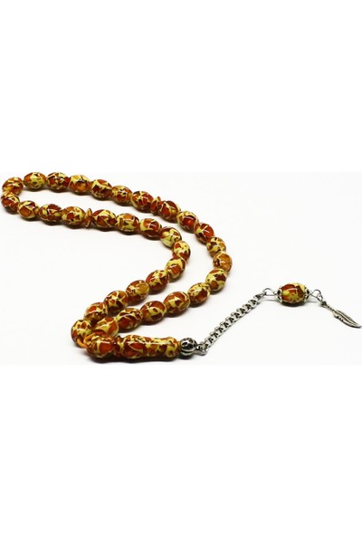 Tesbih Pasajı Mozaik Turuncu Renkli Toz Kehribar Tesbih Tesbih Pasajı Mozaik Turuncu Renkli Toz Kehribar Tesbih