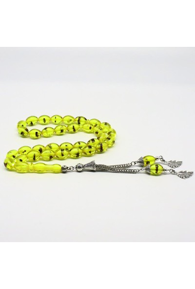 Tesbih Pasajı Karınca Fosilli Beyzi Toz Kehribar Tesbih