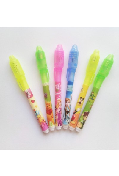 Uğur Karakterli Işıklı Görünmez Kalem 6 Adet Uğur Karakterli Işıklı Görünmez Kalem 6 Adet