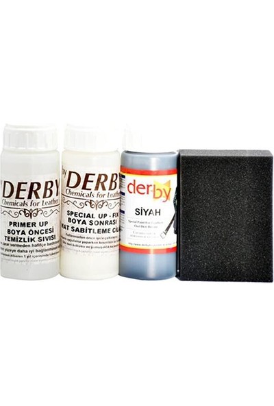 Derby Deri Boyası 4'lü Set Mont Deri Direksiyon Koltuk 100 ml Derby Deri Boyası 4'lü Set Mont Deri Direksiyon Koltuk 100 ml