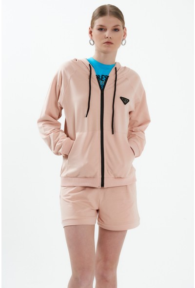 Westbrand Uzun Fermuarlı Cepli Şortlu Kapüşonlu Takım