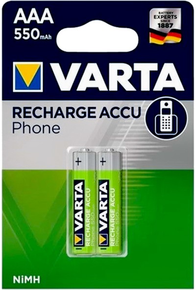 Varta 56663 Nı-Mh 1.2V 550 Mah HR03 Aaa Şarjlı Ince Kalem Pil 2'li