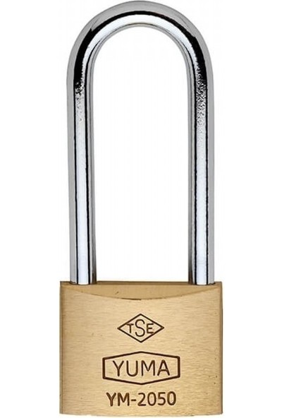 Kale Yuma Uzun Kancalı Pirinç Asma Kilit 50 mm