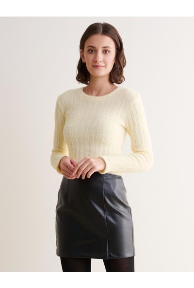 Jimmy Key Kadın Siyah Normal Bel Kısa Deri Etek Jimmy Key Kadın Siyah Normal Bel Kısa Deri Etek