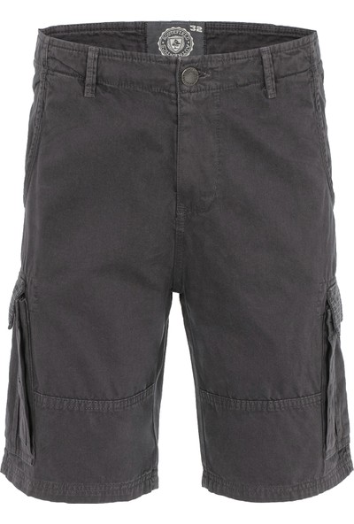 Routefield Clints Normal Bel Düz Koyu Gri Erkek Şort