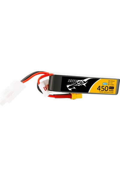 Tattu 450MAH 7.6V 95C 2S1P Hv Lipo Batarya Tattu 450MAH 7.6V 95C 2S1P Hv Lipo Batarya