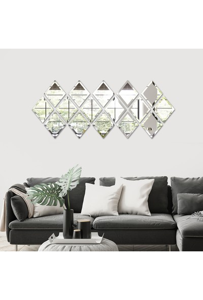 Decorita Ayna - 16'lı Takım Baklava Modelli Ayna Decorita Ayna - 16'lı Takım Baklava Modelli Ayna