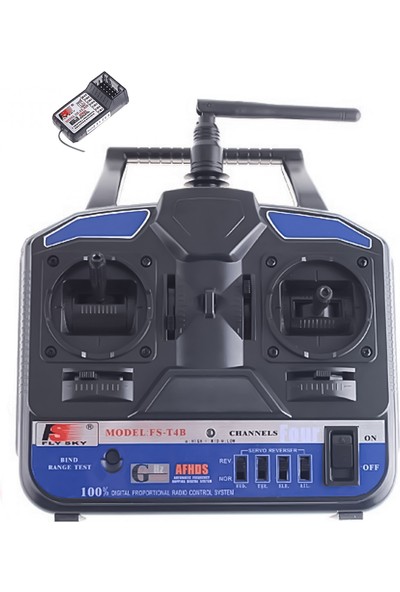 FlySky Fly Sky FS-T4B 4-Kanal Model Kumanda Seti + FS-R6B Alıcı FlySky Fly Sky FS-T4B 4-Kanal Model Kumanda Seti + FS-R6B Alıcı