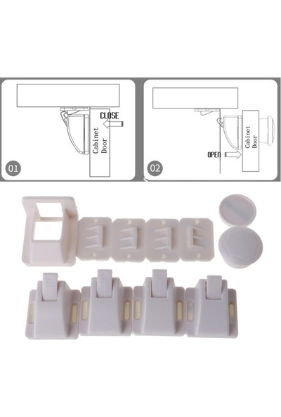 Charge 4 Adet Çocuk Manyetik Kilit Charge 4 Adet Çocuk Manyetik Kilit