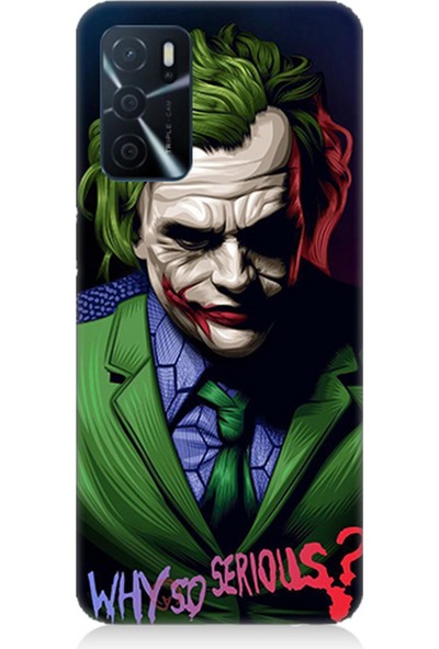 Teknomeg Oppo A16 Uyumlu Yeşil Joker Desenli Silikon Kılıf