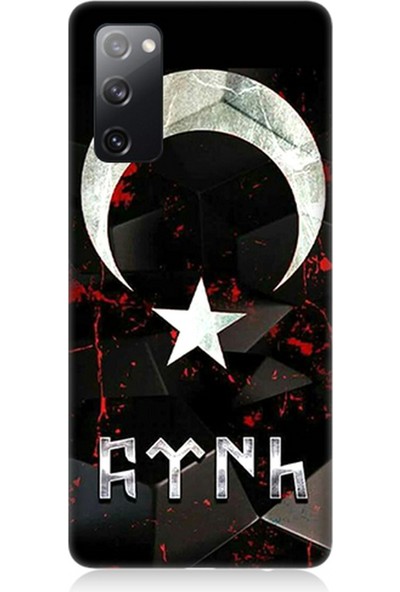 Teknomeg Samsung Galaxy S20 Fe Uyumlu Silikon Kılıf Bayrak ve Türk