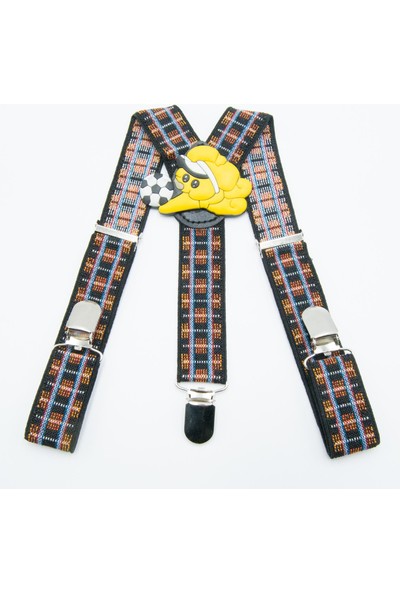 Tedz Collection Siyah Futbolcu Desenli Çocuk Pantolon Askısı Tedz Collection Siyah Futbolcu Desenli Çocuk Pantolon Askısı