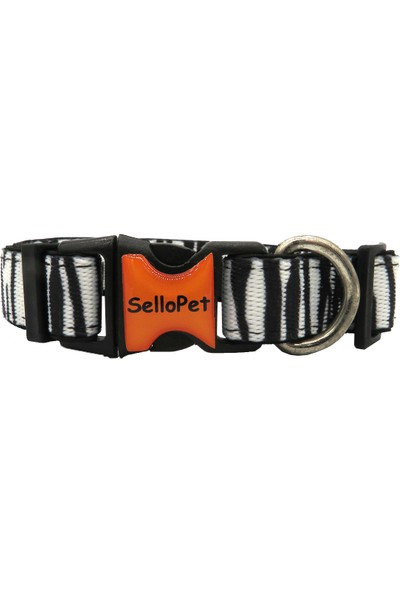 SelloPet Köpek Boyun Tasması Zebra Desenli M-L
