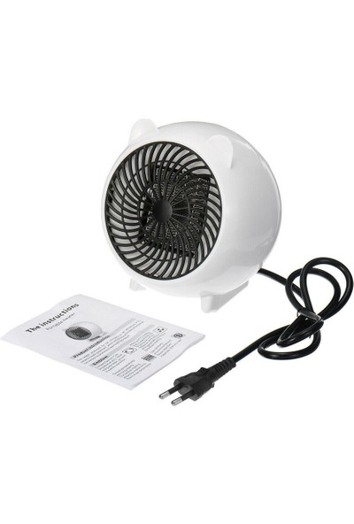 Weluot XY-608 500W Seramik Fanlı Isıtıcı -Beyaz (Yurt Dışından)