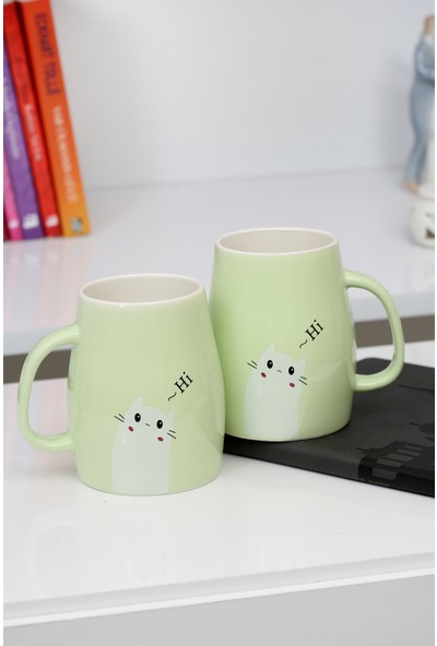 Razse Çiçek Hediyelik Pors.kupa Kedi Dekal 2li