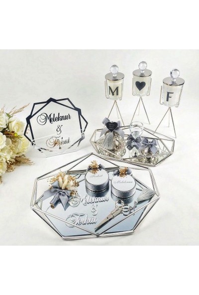 Dolunay Store Çokgen Ikili Söz Tepsisi, Damat Tepsisi, Isteme Tepsisi, Hediyelik Dekor Dolunay Store Çokgen Ikili Söz Tepsisi, Damat Tepsisi, Isteme Tepsisi, Hediyelik Dekor