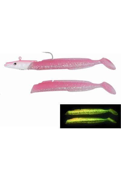 Fujin Salt Eel 13CM 22GR X2 Silikon Yem 020 Red Head Fujin Salt Eel 13CM 22GR X2 Silikon Yem 020 Red Head