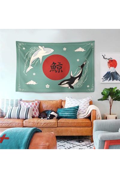 Wallhang Yin Yang Orca Duvar Örtüsü 100X130 cm Wallhang Yin Yang Orca Duvar Örtüsü 100X130 cm