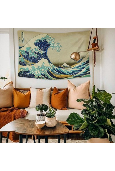 Wallhang The Great Wave Off Kanagawa Duvar Örtüsü 150X100 cm Wallhang The Great Wave Off Kanagawa Duvar Örtüsü 150X100 cm