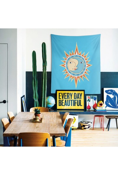 Wallhang Sunrise And Moonset Duvar Örtüsü 130X150 cm Wallhang Sunrise And Moonset Duvar Örtüsü 130X150 cm