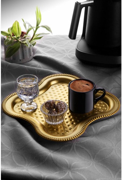 Tek Kişilik Lüx 4 Parça Kahve Seti