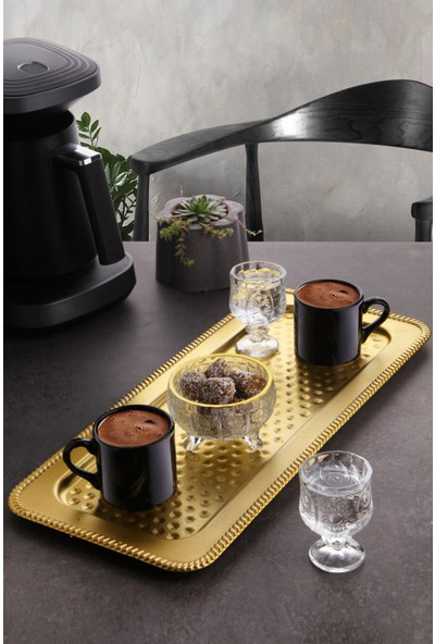 2 Kişilik 6 Parça Sunumlu Kahve Takımı