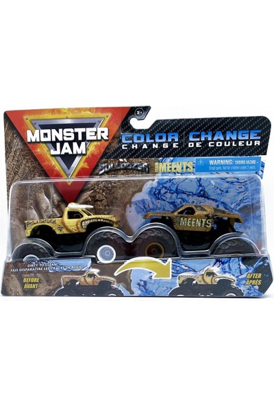 Spin Master Monster Jam 1:64 Ikili Araba Seti - Bulldozer Vs Team Meents Spin Master Monster Jam 1:64 Ikili Araba Seti - Bulldozer Vs Team Meents
