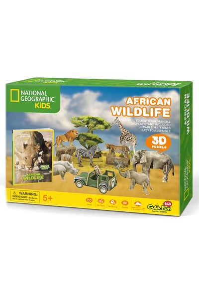 Cubic Fun Cubicfun National Geographic Kids 3D Puzzle Afrika Yaban Hayatı Cubic Fun Cubicfun National Geographic Kids 3D Puzzle Afrika Yaban Hayatı