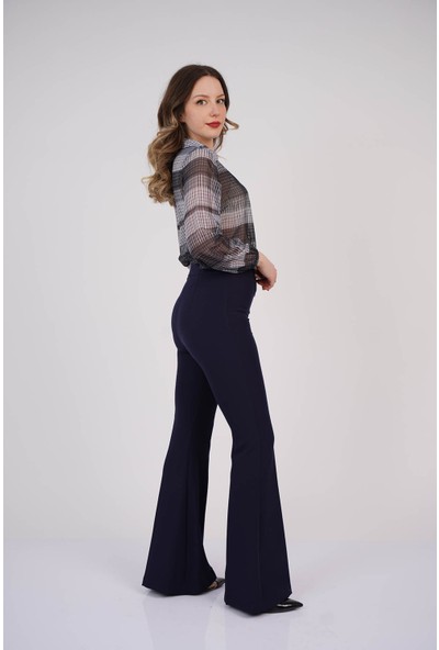 MissVina Y-3891 Y Kemerli İspanyol Paça Pantolon