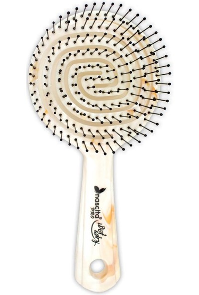 Nascita Üç Boyutlu Oval Saç Fırçası - 16 Beyaz Mermer Nascita Üç Boyutlu Oval Saç Fırçası - 16 Beyaz Mermer