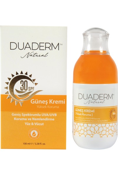 Duaderm Koruyucu Yüz ve Vücut Güneş Kremi 30 Spf 100ml Duaderm Koruyucu Yüz ve Vücut Güneş Kremi 30 Spf 100ml