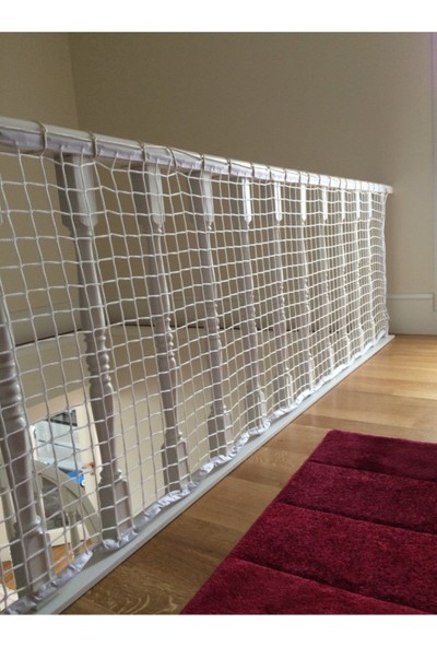 Özbek Merdiven Korkuluk Güvenlik Filesi Güvenlik Ağı 80 cm x 9.50 mt