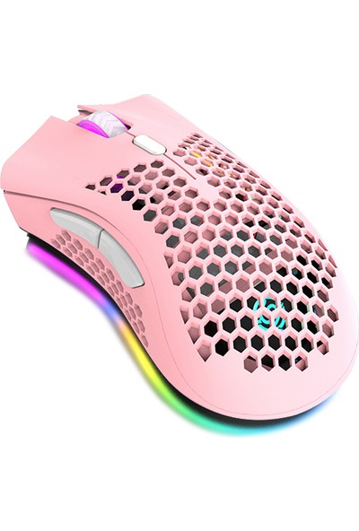 Top Geek 2.4g Işıklı Kablosuz Oyun Mouse - Pembe (Yurt Dışından) Top Geek 2.4g Işıklı Kablosuz Oyun Mouse - Pembe (Yurt Dışından)
