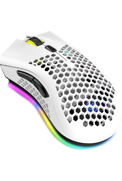 Top Geek 2.4g Işıklı Kablosuz Oyun Mouse - Beyaz (Yurt Dışından) Top Geek 2.4g Işıklı Kablosuz Oyun Mouse - Beyaz (Yurt Dışından)