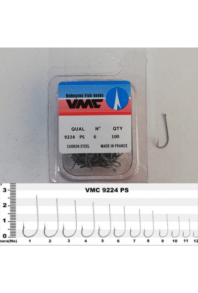 Vmc 9224PS Perma Steel Olta Iğnesi (100 Adet) No : 6 Vmc 9224PS Perma Steel Olta Iğnesi (100 Adet) No : 6