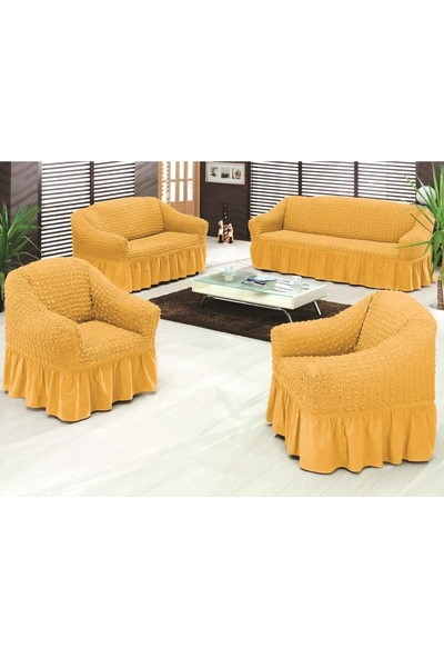 Evorya Evory Bürümcük Koltuk Örtüsü Std Takım 3+2+1+1 - A.bej