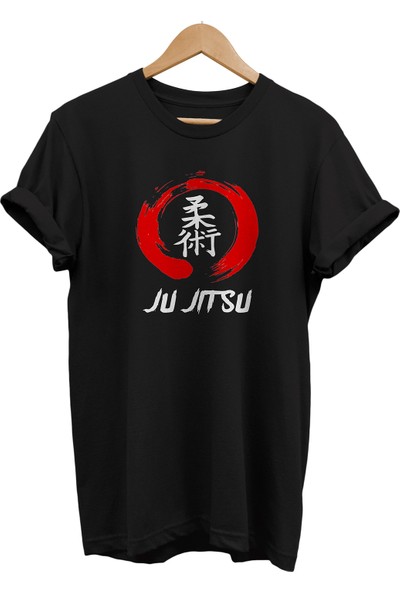 Remonz Ju Jitsu Baskılı %100 Pamuk Oversize T-Shirt Büyük Beden Tişört