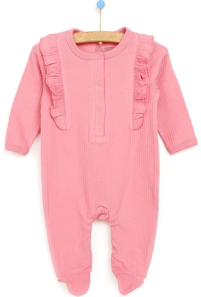 Hellobaby Yenidoğan Kaşkorse Fırfırlı Patikli Tulum