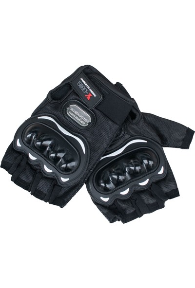 Tex Forte Gt 01P Parmaksız 3D Korumalı Motorcu Eldiveni