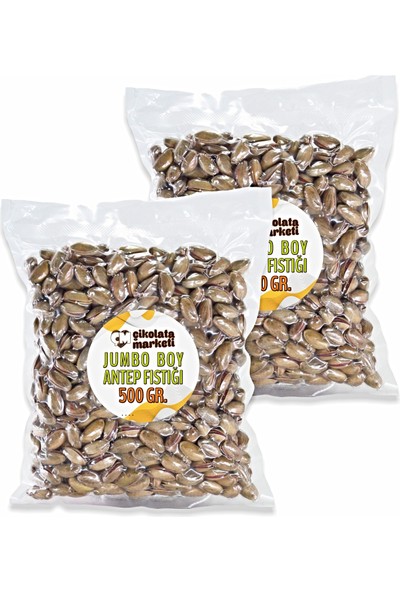Çikolata Marketi 1000 gr Jumbo Boy Antep Fıstığı - Vakumlu Paket
