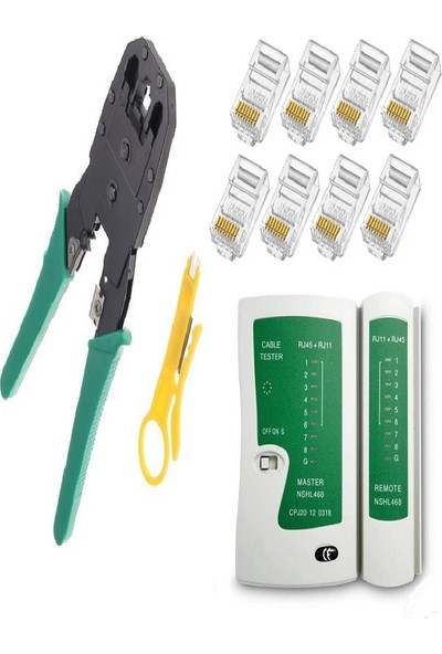 Uğur Tekno Network CAT5CAT6 Sıkma PENSE+100 Adet CAT5CAT6 Jak + Test Cihazı Uğur Tekno Network CAT5CAT6 Sıkma PENSE+100 Adet CAT5CAT6 Jak + Test Cihazı