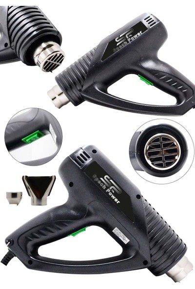 Spech Power Amerikan 3600 Watt Yanmaz Motor Tam Profesyonel 2 Kademe Isı Ayarlı Sıcak Hava Tabancası Spech Power Amerikan 3600 Watt Yanmaz Motor Tam Profesyonel 2 Kademe Isı Ayarlı Sıcak Hava Tabancası