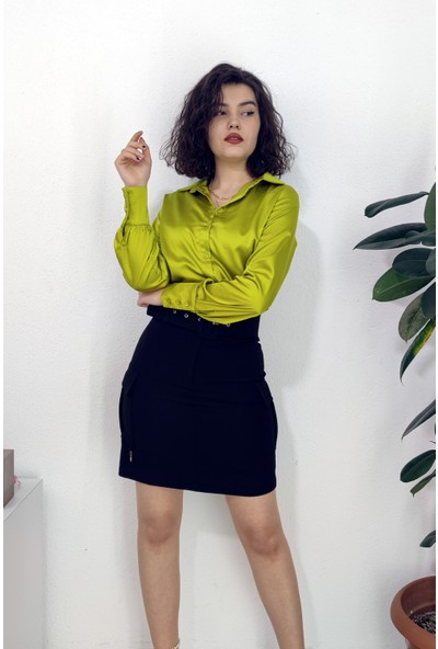 MissVina Y-7779 Y Düs Saten Gömlek